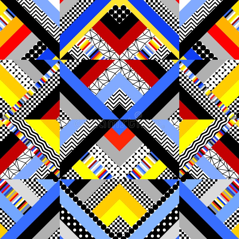 Herringbone Aztec Pattern. Seamless Quilting Design Background. Vector ...