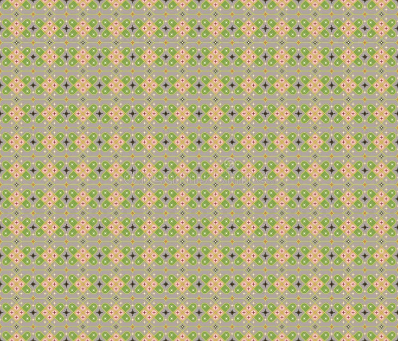 Seamless, Vector Image of Stylized Geometric Shapes and Stars Forming a ...