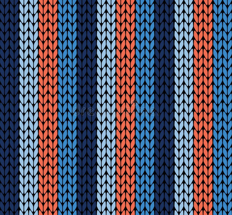 Seamless Vector Knitting Pattern Stock Vector - Illustration of ...