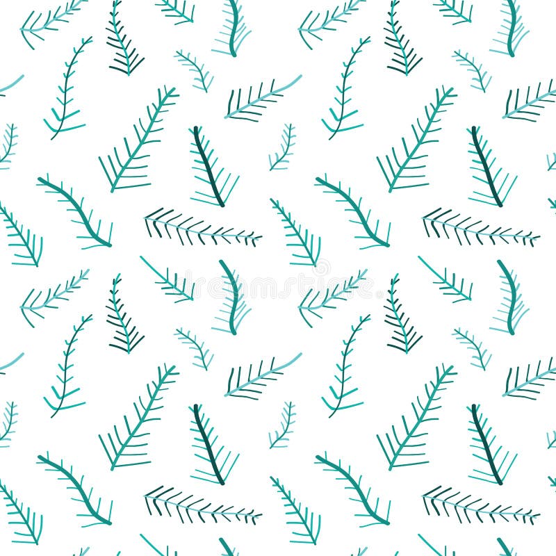 Seamless Vector Leaf Repeating Pattern Stock Vector - Illustration of ...