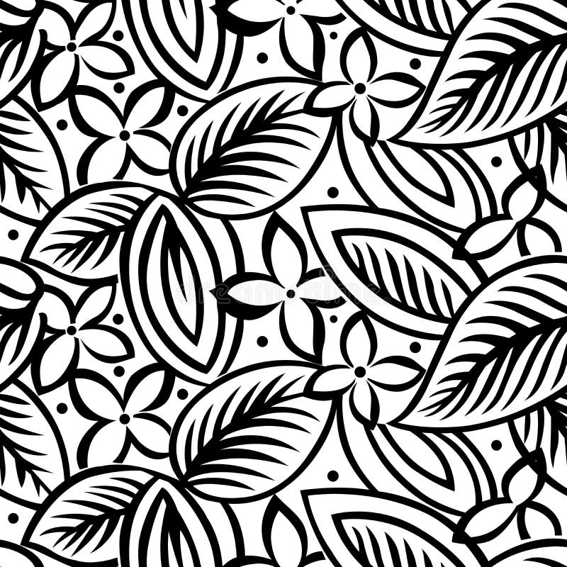 Seamless Vector Leaves Pattern Design Stock Vector - Illustration of ...