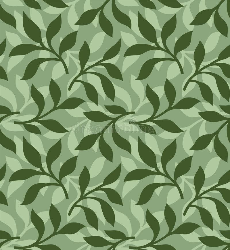 Seamless Vector Leaves Pattern Design Stock Vector - Illustration of ...