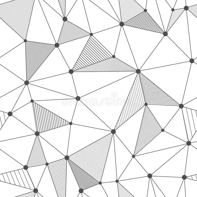 Seamless Vector Linear Pattern Forms Triangles with Shaded Edges ...