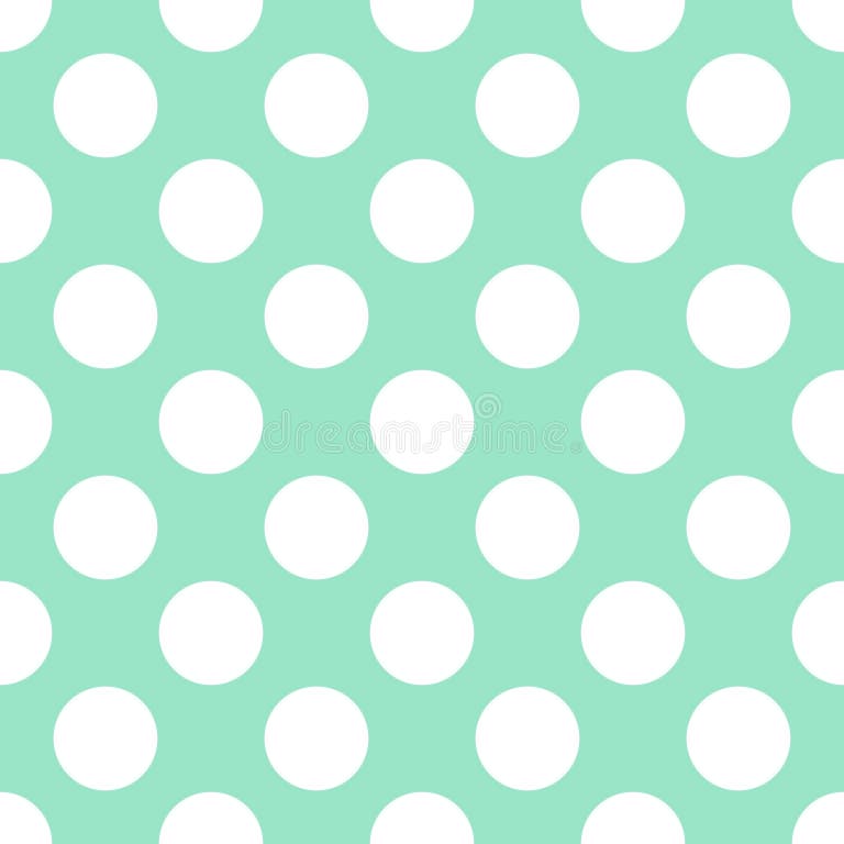 Seamless Vector Mint Dotted Pattern Stock Illustration - Illustration ...