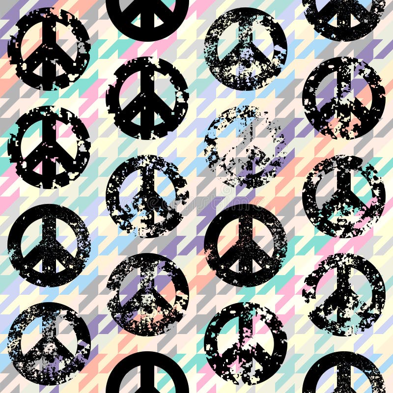 Seamless Peace Signs Stock Illustrations – 158 Seamless Peace Signs ...