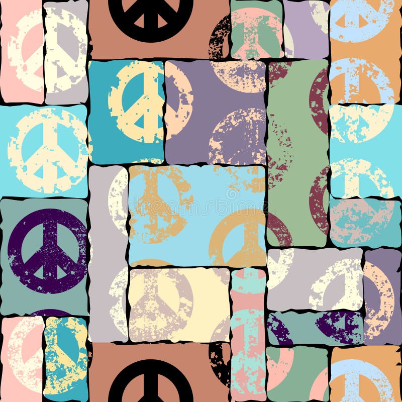 Seamless Peace Signs stock vector. Illustration of signs - 27212291