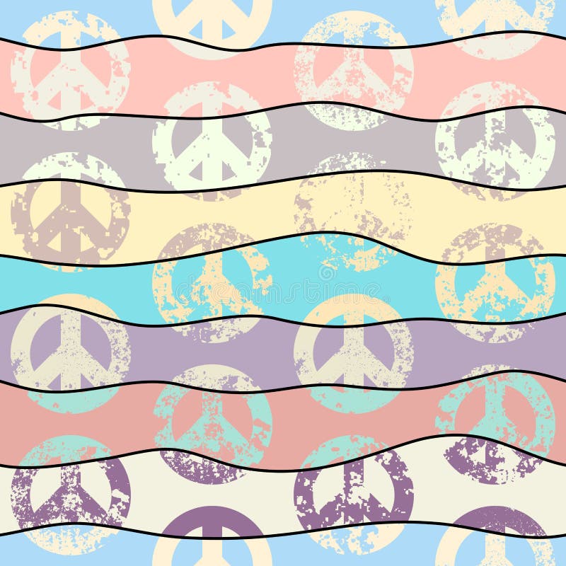 Peace signs pattern. stock vector. Illustration of decoration - 126313440