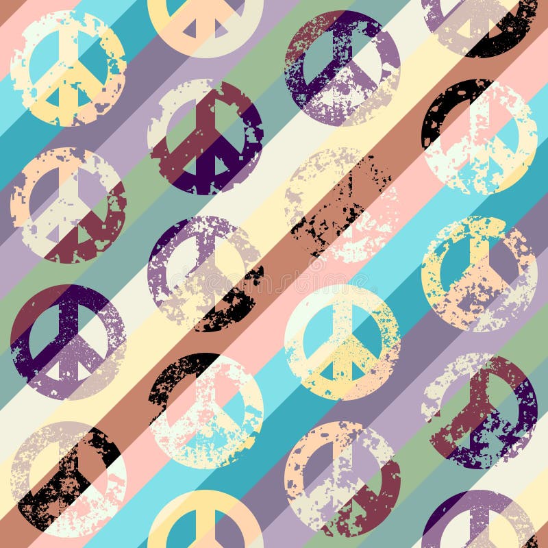 Peace signs pattern. stock vector. Illustration of seamless - 127581379