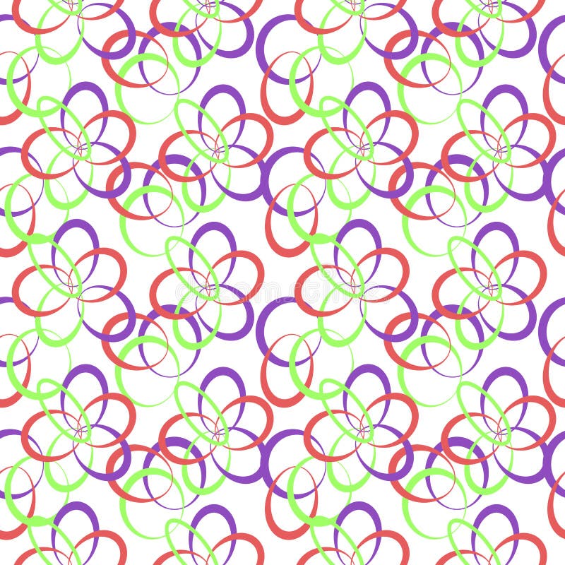 Abstract Rings Seamless Pattern for Your Design Stock Vector ...