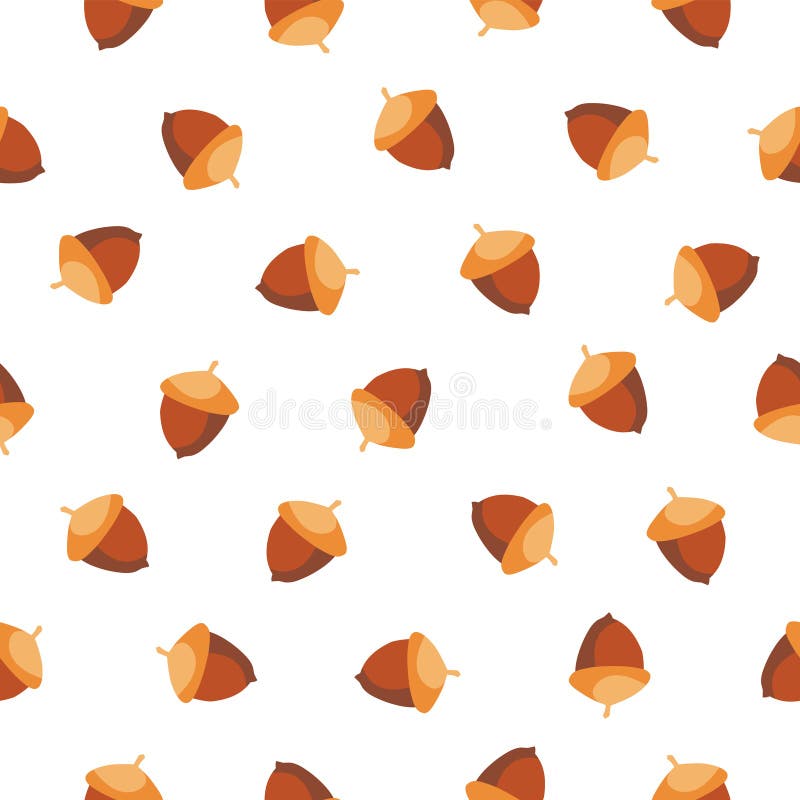 Seamless Vector Pattern of Acorn Stock Vector - Illustration of pattern ...