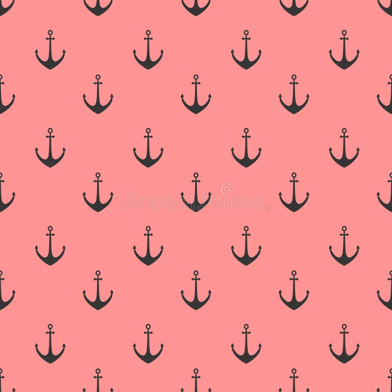 Seamless Vector Pattern with Anchors. Vector Illustration Stock Vector ...