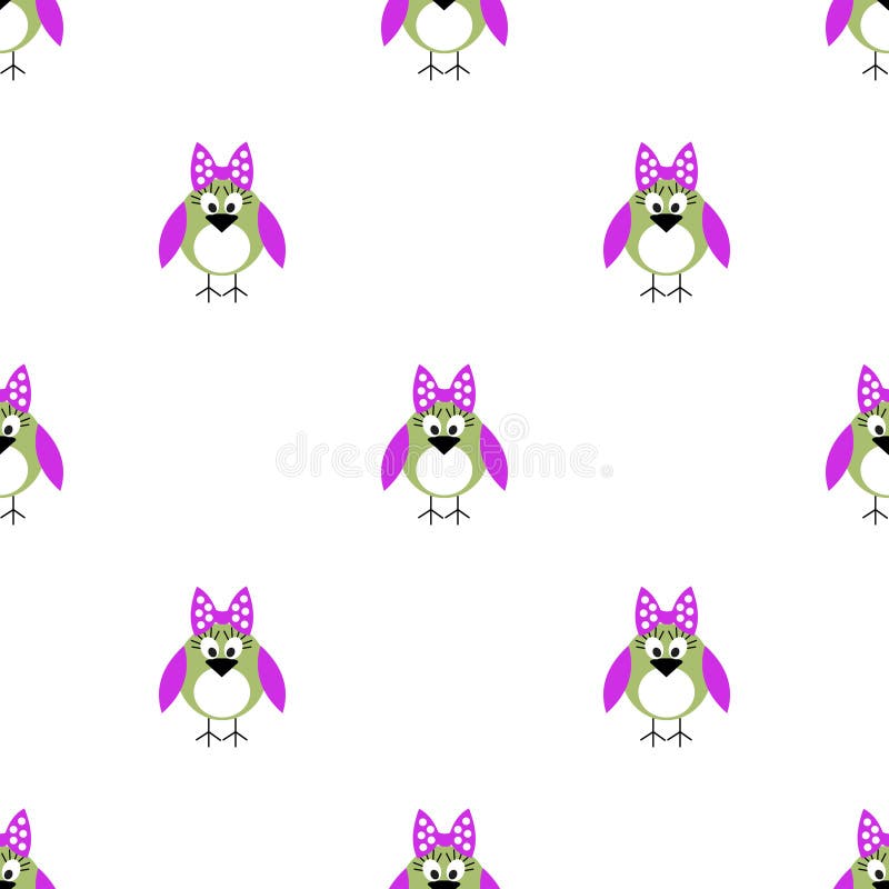 Seamless Vector Pattern with Animals, Cute Symmetrical Background with ...