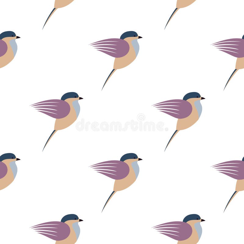 Seamless Vector Pattern with Animals. Symmetrical Background with ...