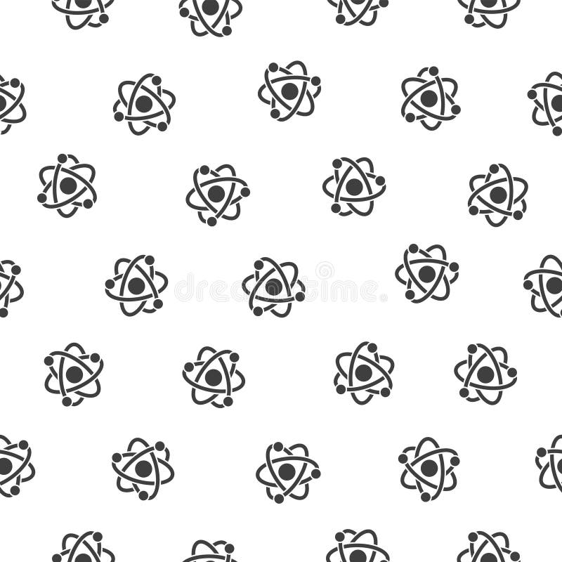 Seamless Vector Pattern of Atom Model Stock Vector - Illustration of ...