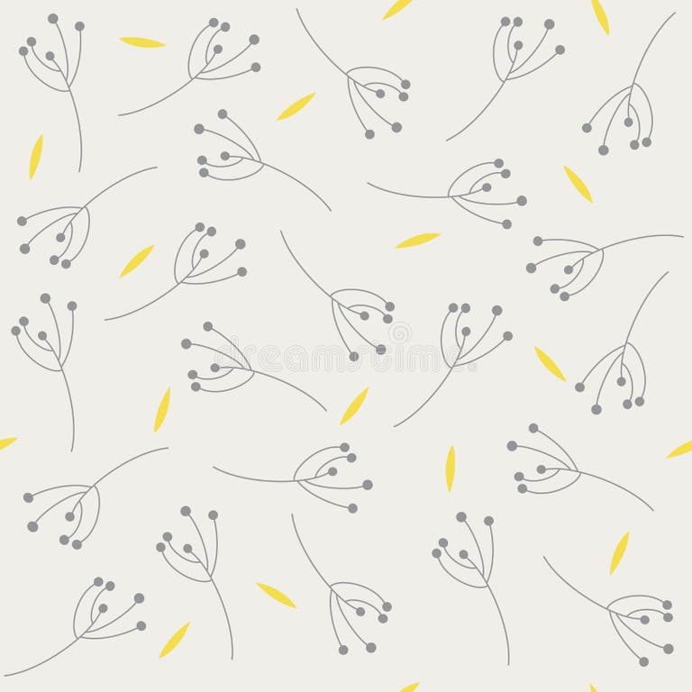 Cute Seamless Vector Pattern Backround Illustration with Branches and ...