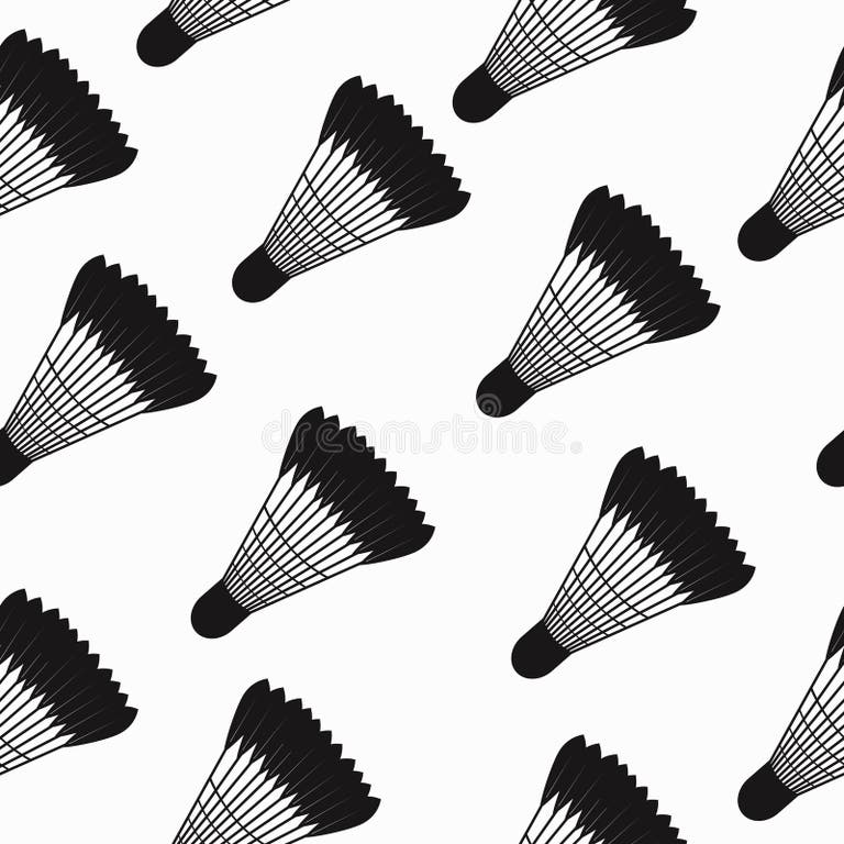 Seamless Vector Pattern of Badminton Shuttlecocks. Seamless Pattern ...