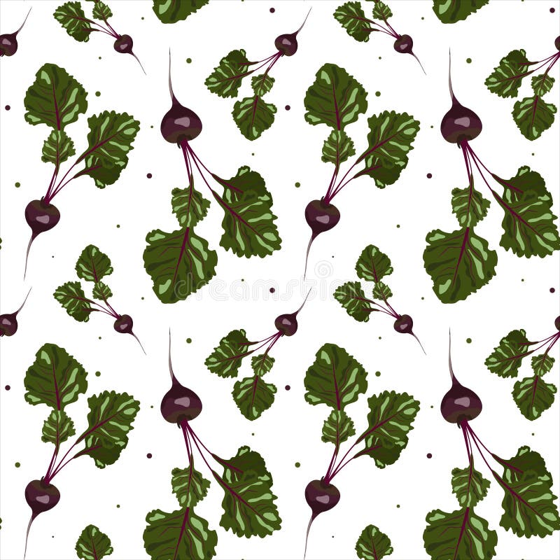 Seamless Vector Pattern with Beets. Design for Printing Menu, Recipe ...