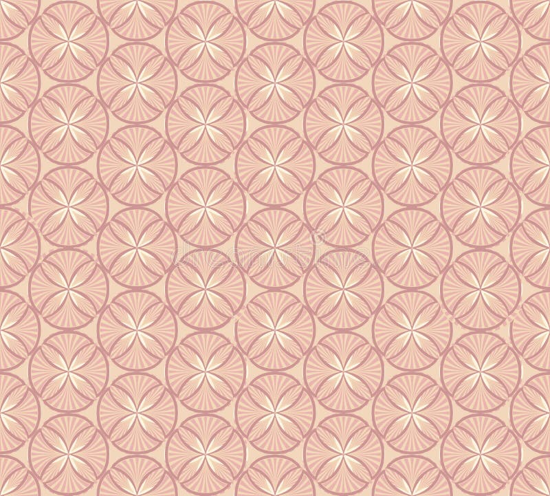 Seamless Vector Pattern with Beige Floral Theme Stock Vector ...