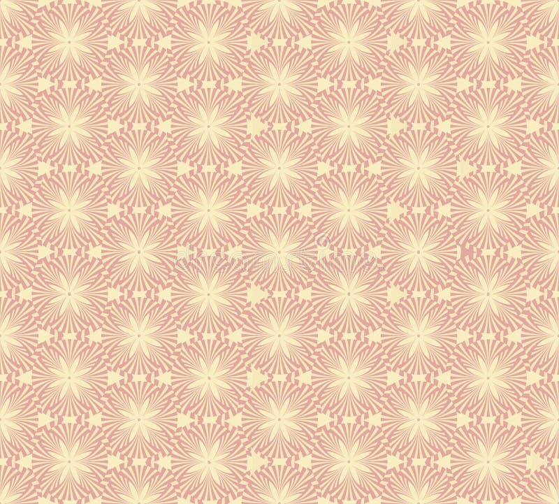 Seamless Vector Pattern with Beige Floral Theme Stock Vector ...