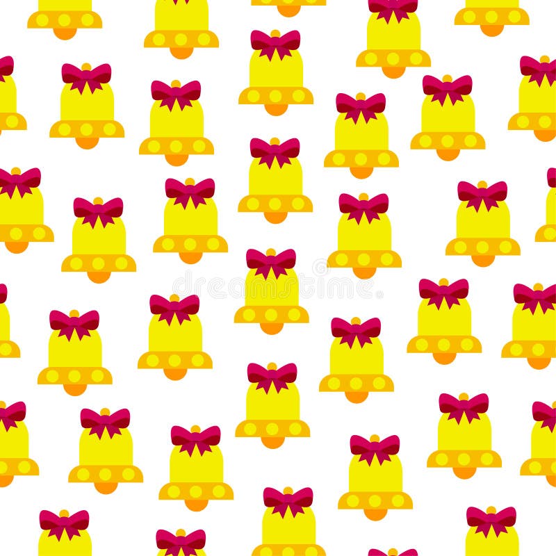 Seamless Vector Pattern of Bells on a White Background. Stock Vector ...