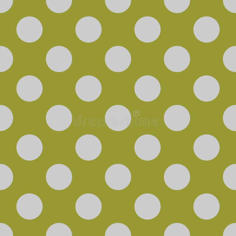 Seamless Vector Pattern with Big Grey Dots on Green Background Stock ...