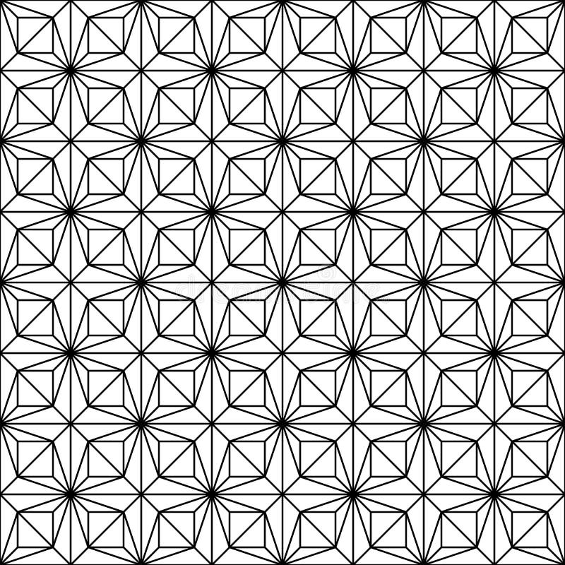 Seamless Vector Pattern - Black Lines on White Stock Vector ...