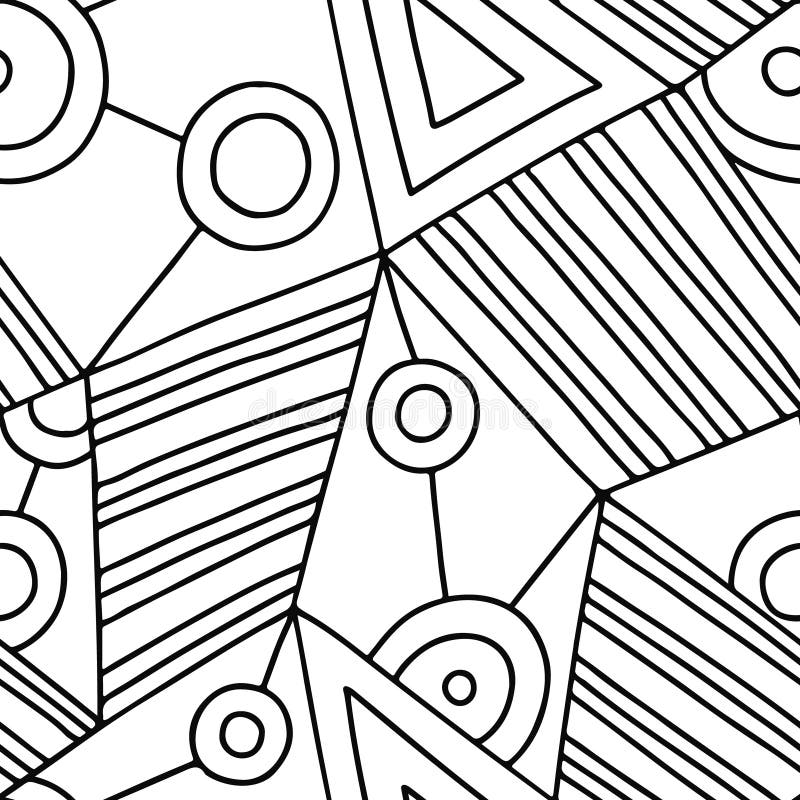 Seamless Vector Pattern, Black and White Lined Asymmetric Geometric ... Seamless Vector Pattern, Black and White Lined Asymmetric Geometric ...