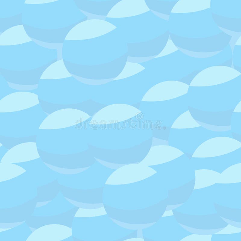 The Seamless Vector Pattern with Blue Balls Stock Vector - Illustration ...