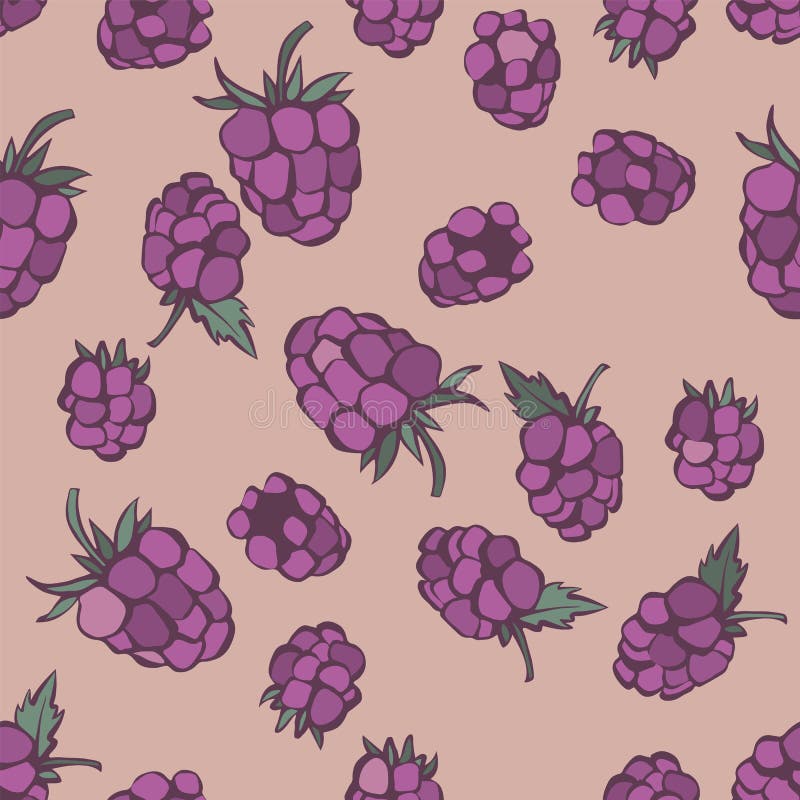 Seamless Vector Pattern of Blueberries in Cartoon Style, Pastel Colours ...
