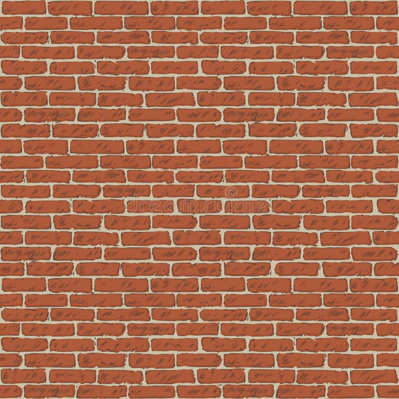 Seamless Vector Pattern with Brick Wall Stock Illustration ...