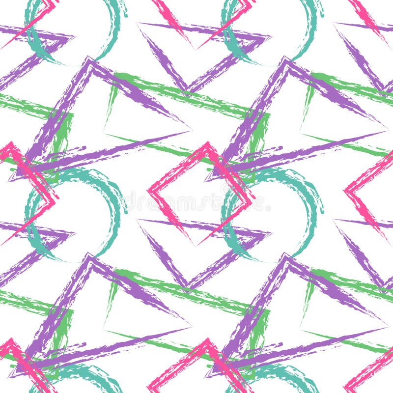 Seamless Vector Pattern. Bright Colorful Geometrical Background with ...