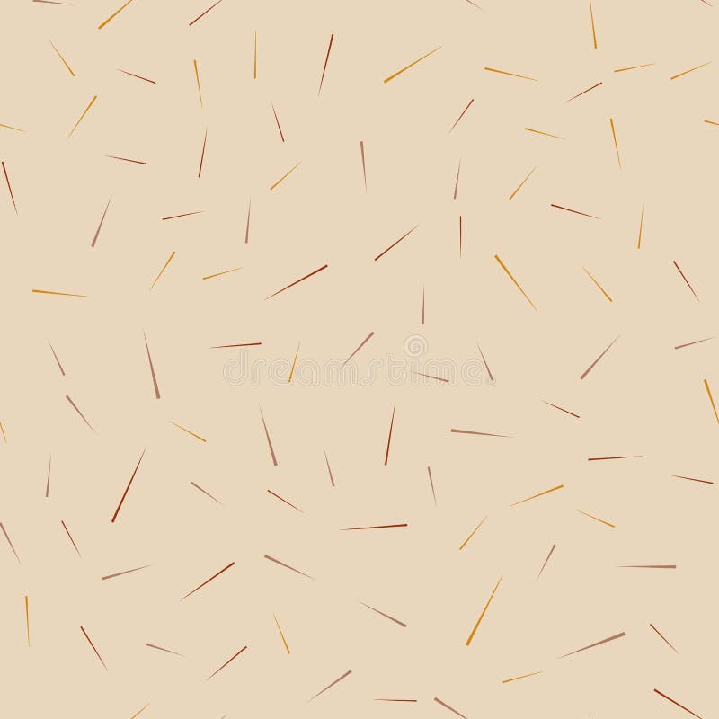 Seamless Vector Pattern with Brown Sticks, Dashes. Geometric Abstract ...