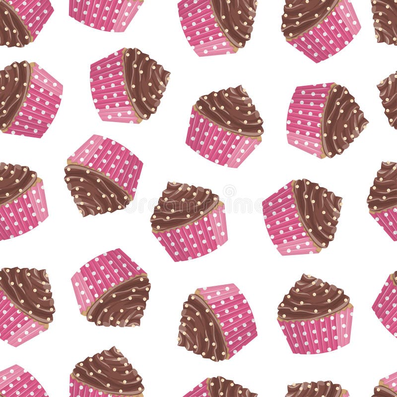 Seamless Vector Pattern of Cake Stock Vector - Illustration of isolated ...