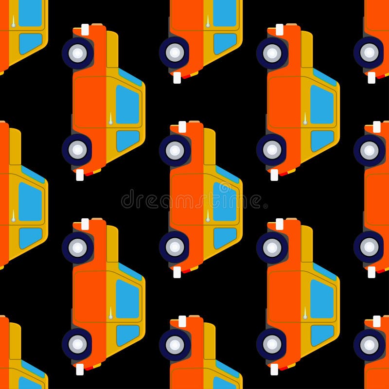 Seamless Vector Pattern with Cars Stock Vector - Illustration of motion ...