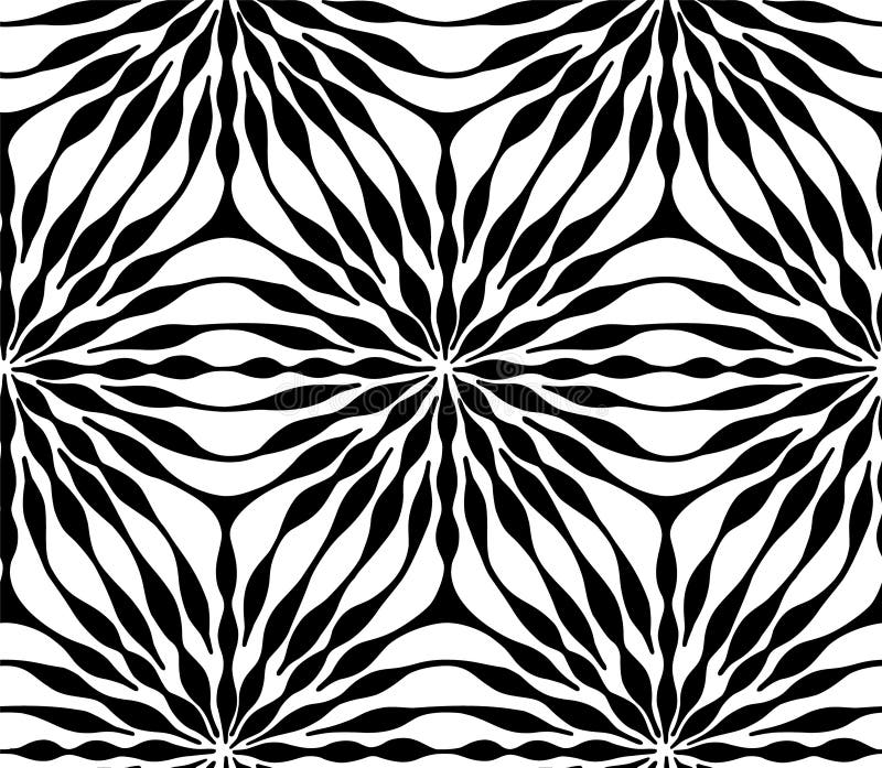 Seamless Vector Pattern with Wavy Graphic Elements Stock Vector ...