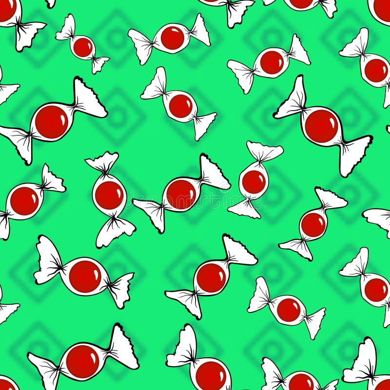 Seamless Vector Pattern with Colorful Candy. 1 Stock Vector ...