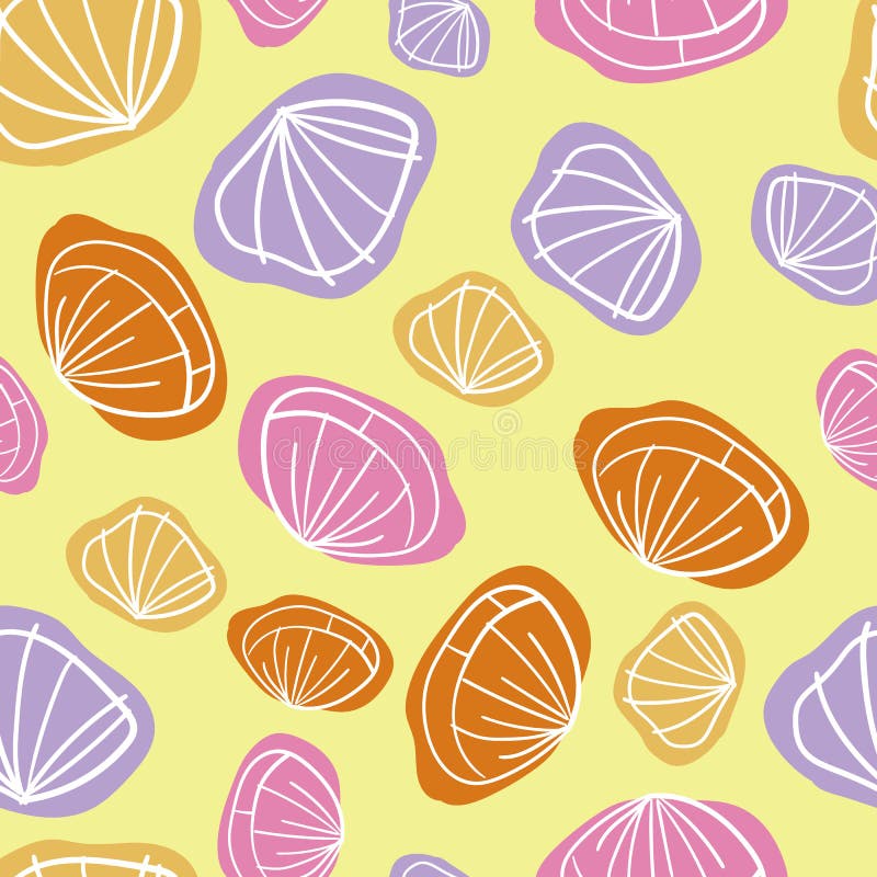 Colourful shells stock vector. Illustration of shoreline - 45096552