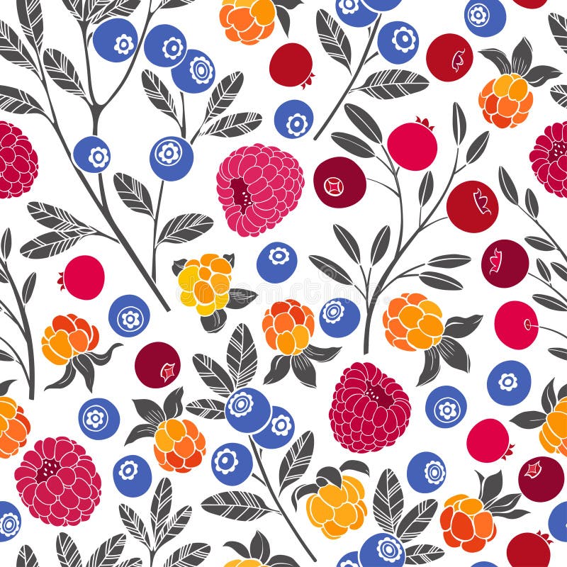 Vector Seamless Background of Birch Trunks and Foliage. Stock ...