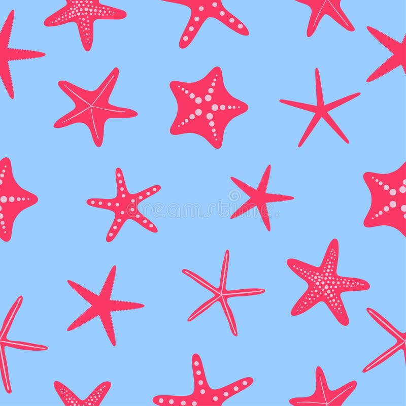 Cartoon Marine Elements Seamless Pattern. Nautical Objects. Kids ...