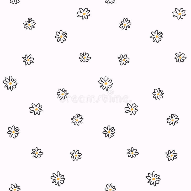 Seamless daisy pattern stock vector. Illustration of chamomile - 122307823