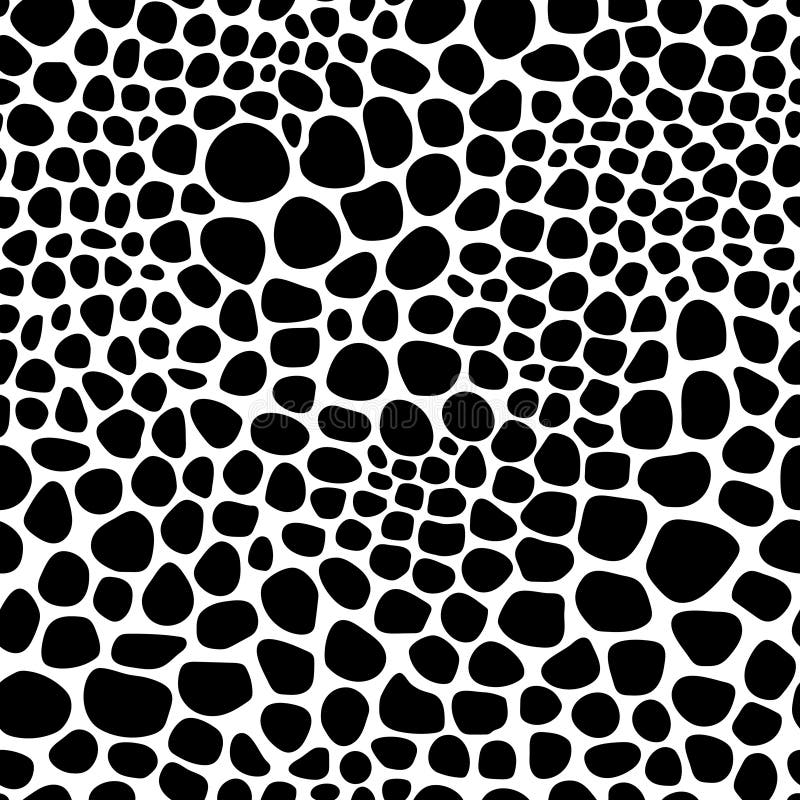 Seamless Vector Pattern of Different Size Black Pebbles Stock Vector ...
