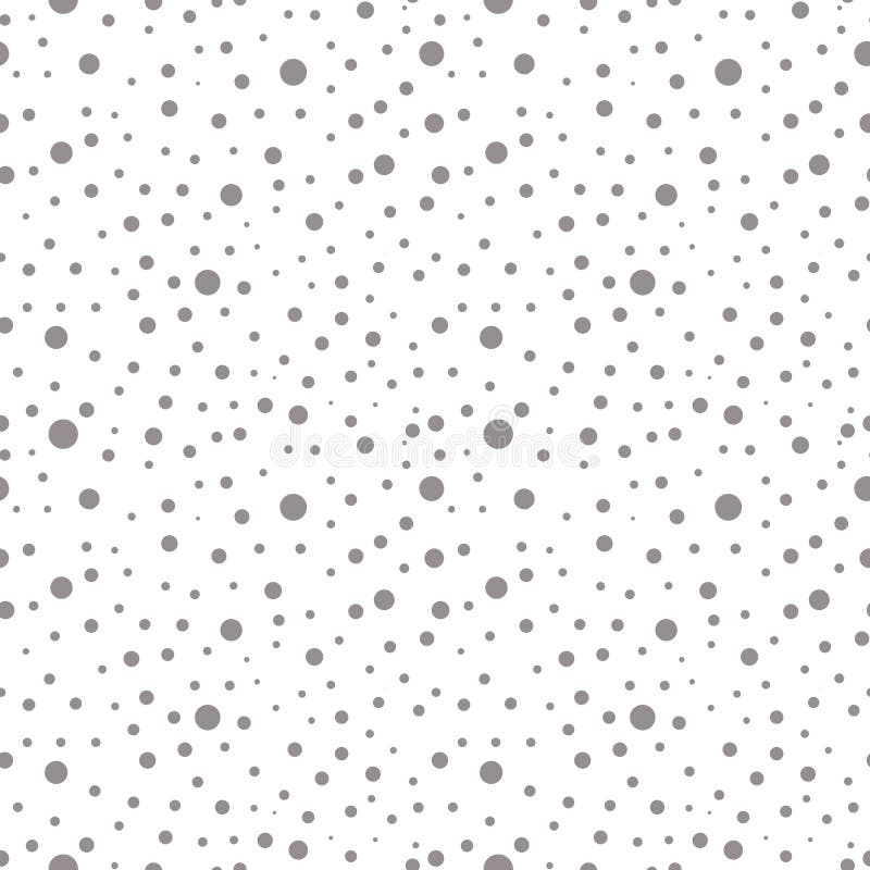 Seamless Vector Pattern with Dots. Simple Grey Graphic Design. Dotted ...