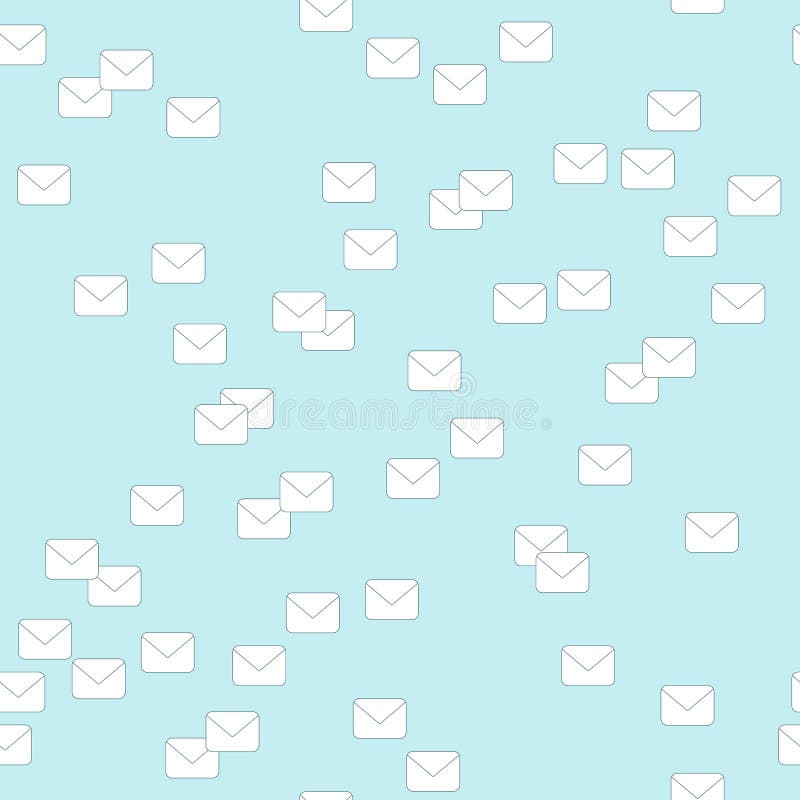 A Seamless Vector Pattern of an Email Symbol on a Blue Background ...