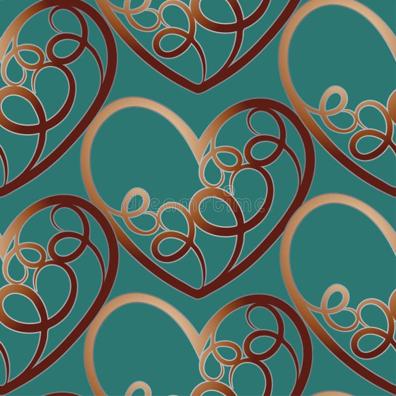 A Seamless Vector Pattern Featuring Repeating Hearts. this Romantic ...