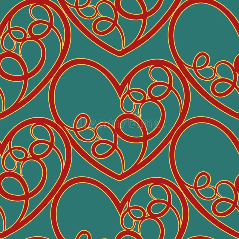 A Seamless Vector Pattern Featuring Repeating Hearts. this Romantic ...