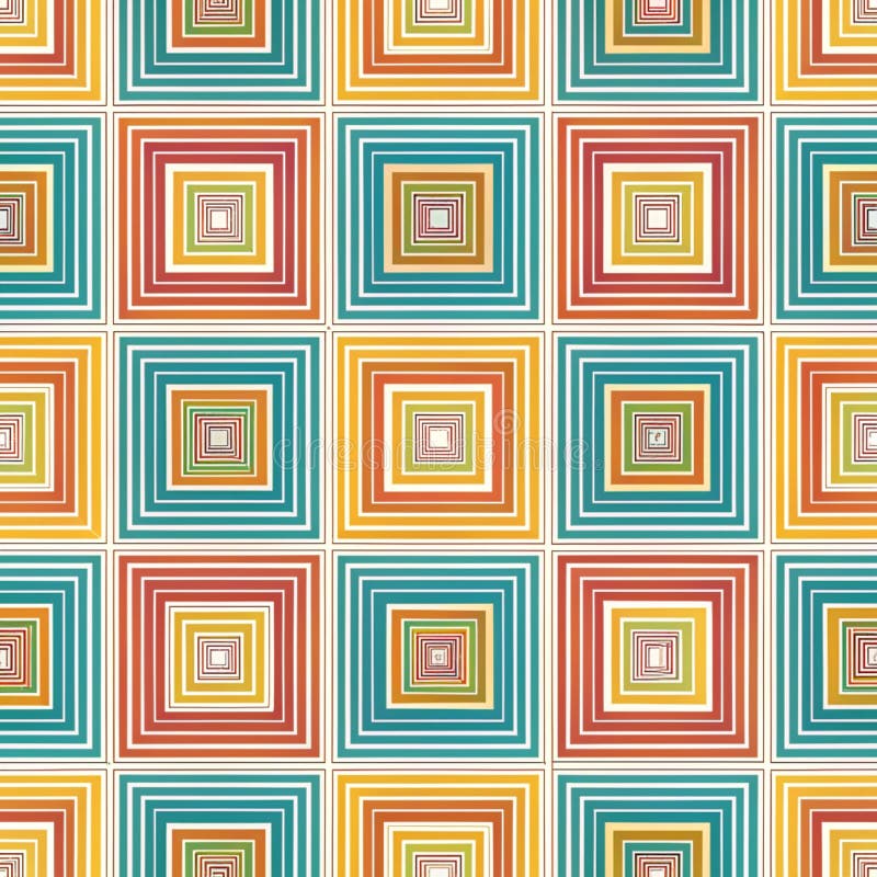 Vector Seamless Pattern of Repeating Striped Squares for Modern and ...