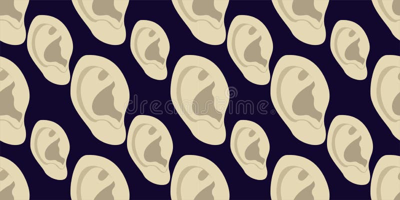 Human Ear Seamless Pattern Stock Illustrations – 306 Human Ear Seamless ...