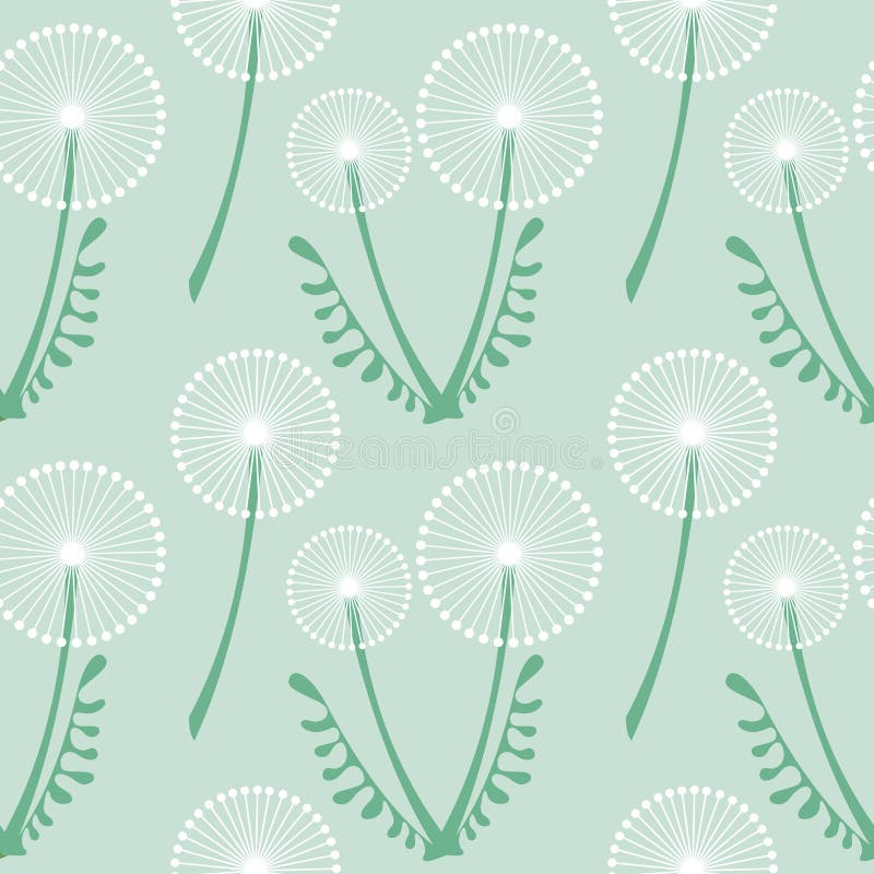 Seamless Vector Pattern with Flowers. Background with Dandelions ...