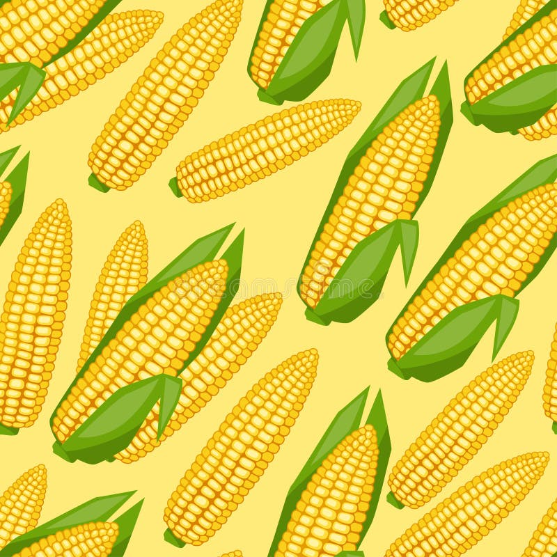 Corn seamless pattern stock vector. Illustration of pattern - 41976916