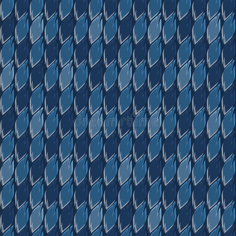 Seamless Vector Pattern of Graphic Elements in Blue Shades Stock Vector ...